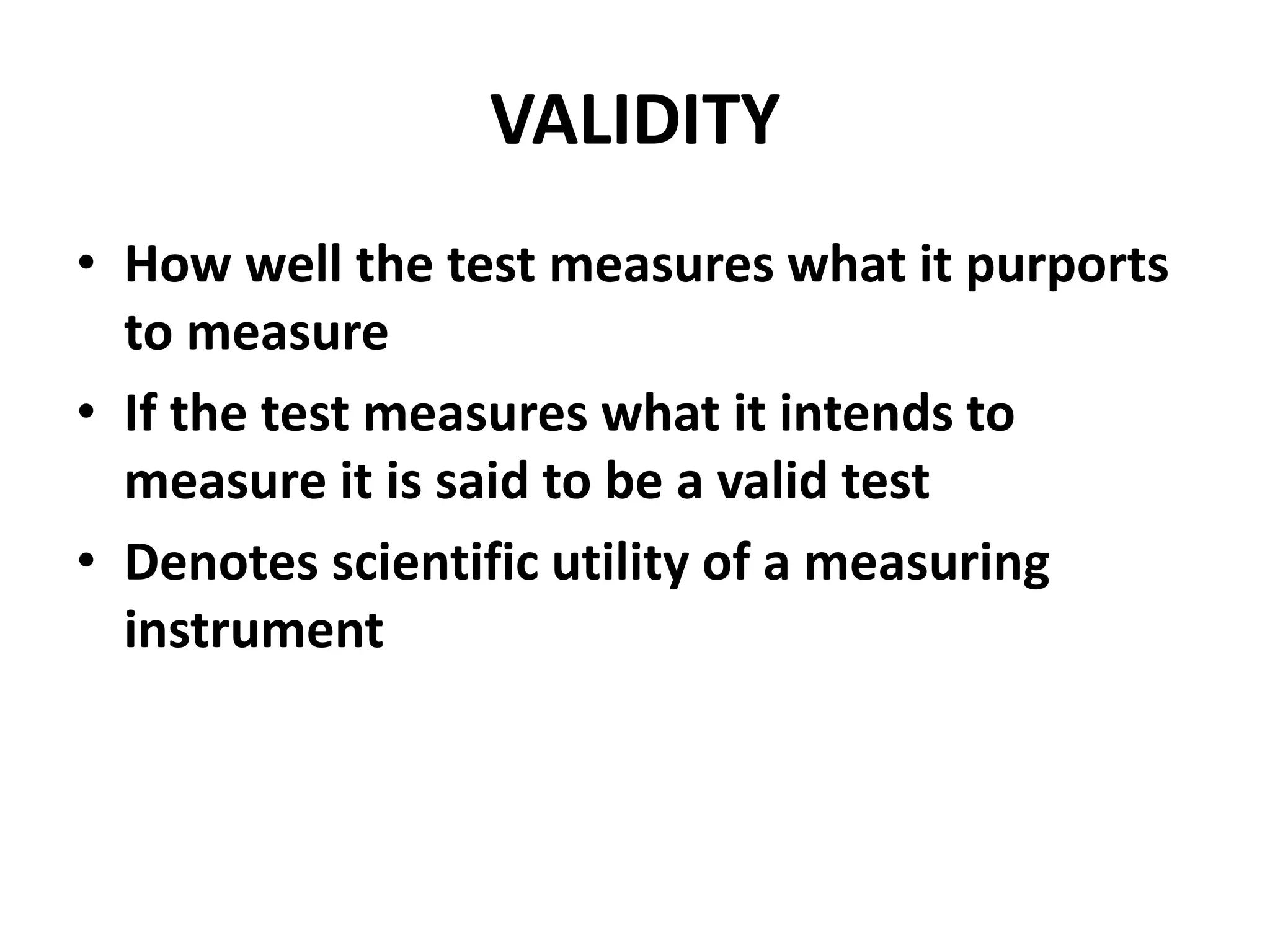 Characteristics of a good test | PPTX