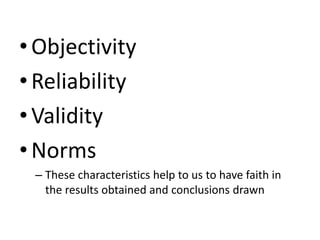 Characteristics of a good test | PPT