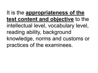 CHARACTERISTICS OF A GOOD TEST.ppt
