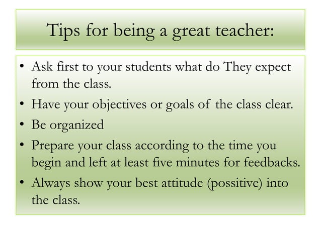 Characteristics of a great teacher | PPTX