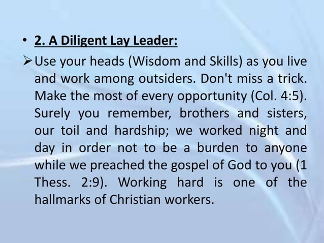 Characteristics of a lay leader | PPT