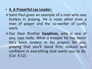 Characteristics of a lay leader | PPT