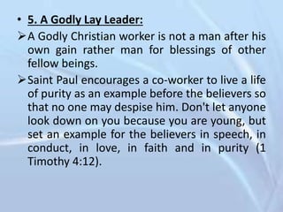 Characteristics of a lay leader | PPT