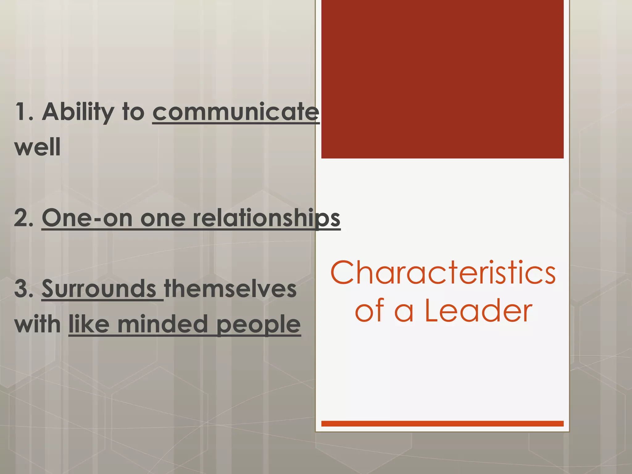 Personality of a Leader | PPTX