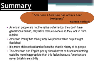 Characteristics of american poetry | PPTX