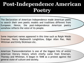 Characteristics of american poetry | PPTX