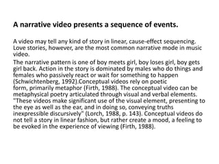 Characteristics of a music video (evaluation) | PPTX