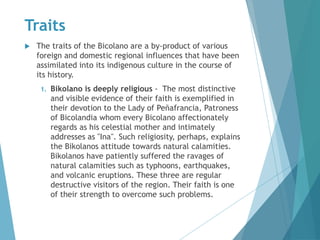 Characteristics of an Authentic Bikolano | PPTX