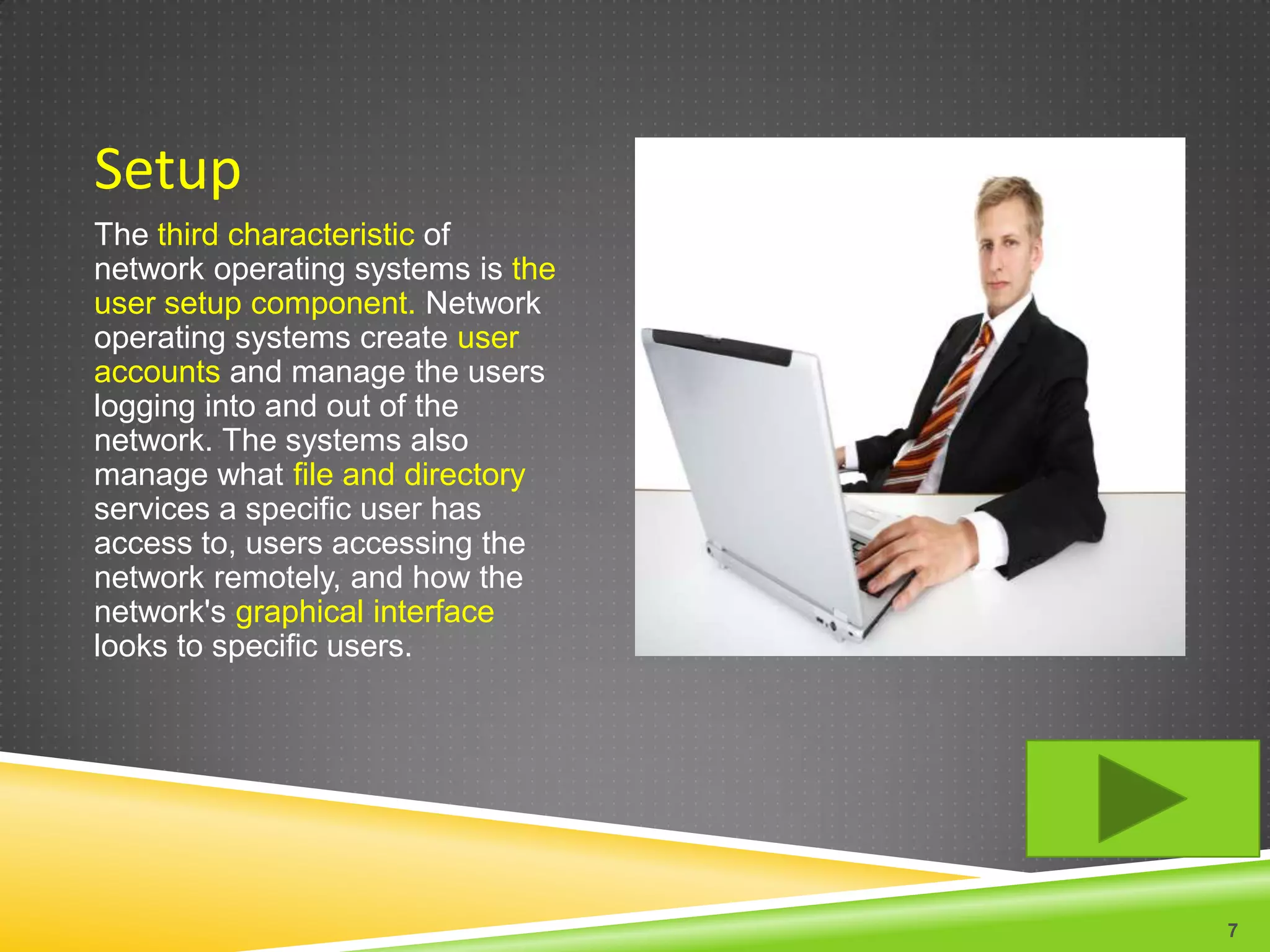 Characteristics of a network operating system | PPTX