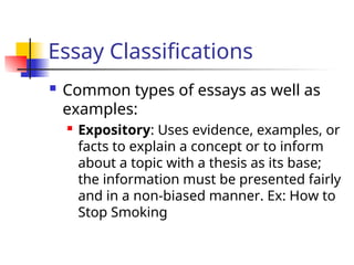 Characteristics of an Expository Essay.ppt
