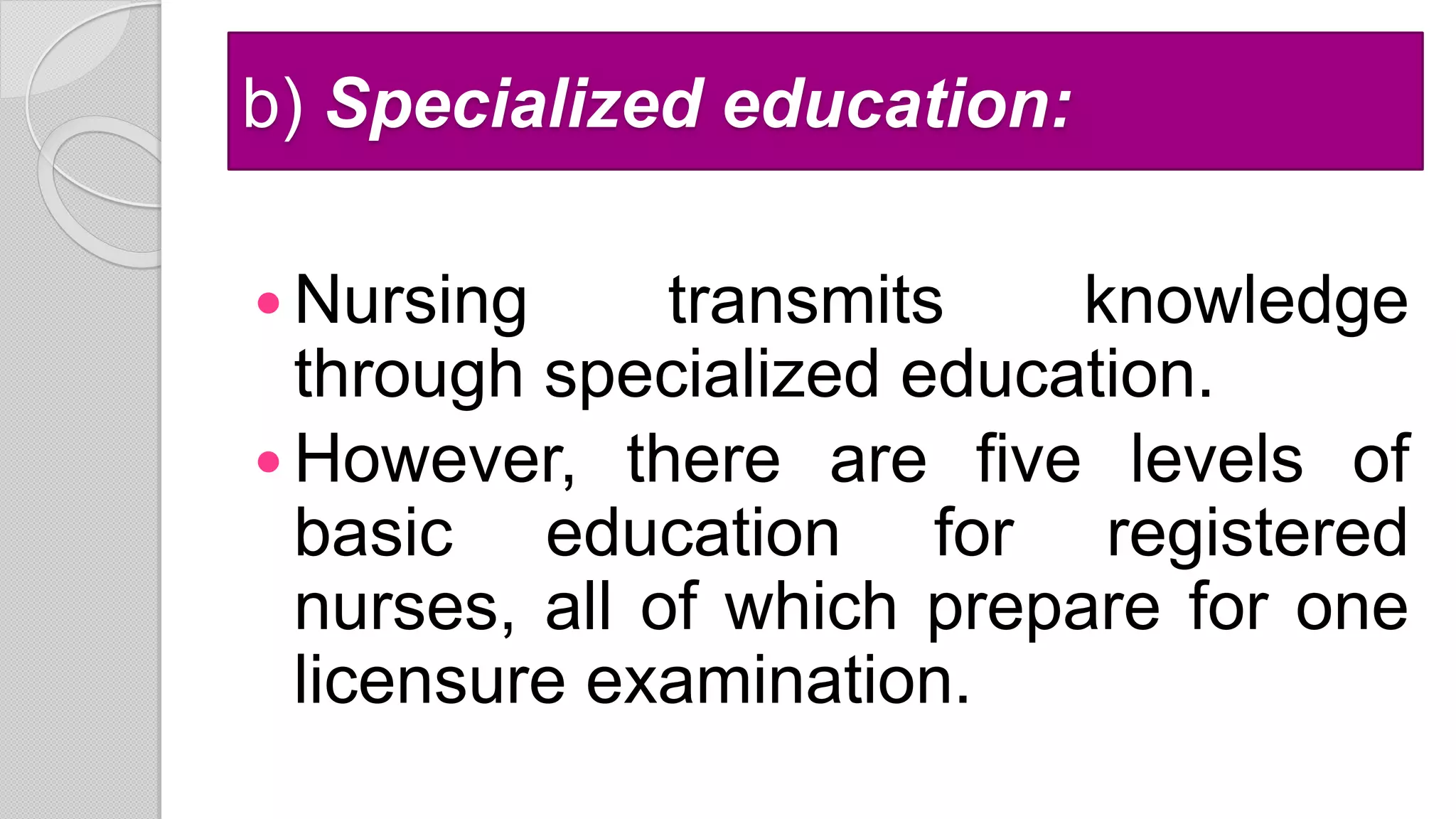 Characteristics of a nursing profession | PPTX