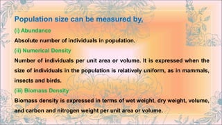 I MSc II Semester - Characteristics of a population.ppt
