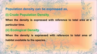I MSc II Semester - Characteristics of a population.ppt