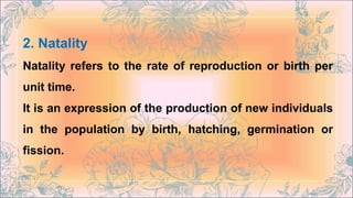 I MSc II Semester - Characteristics of a population.ppt