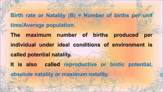 I MSc II Semester - Characteristics of a population.ppt