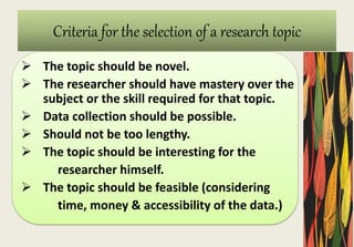 Characteristics of a researcher,Ethical considerations & areas of ...