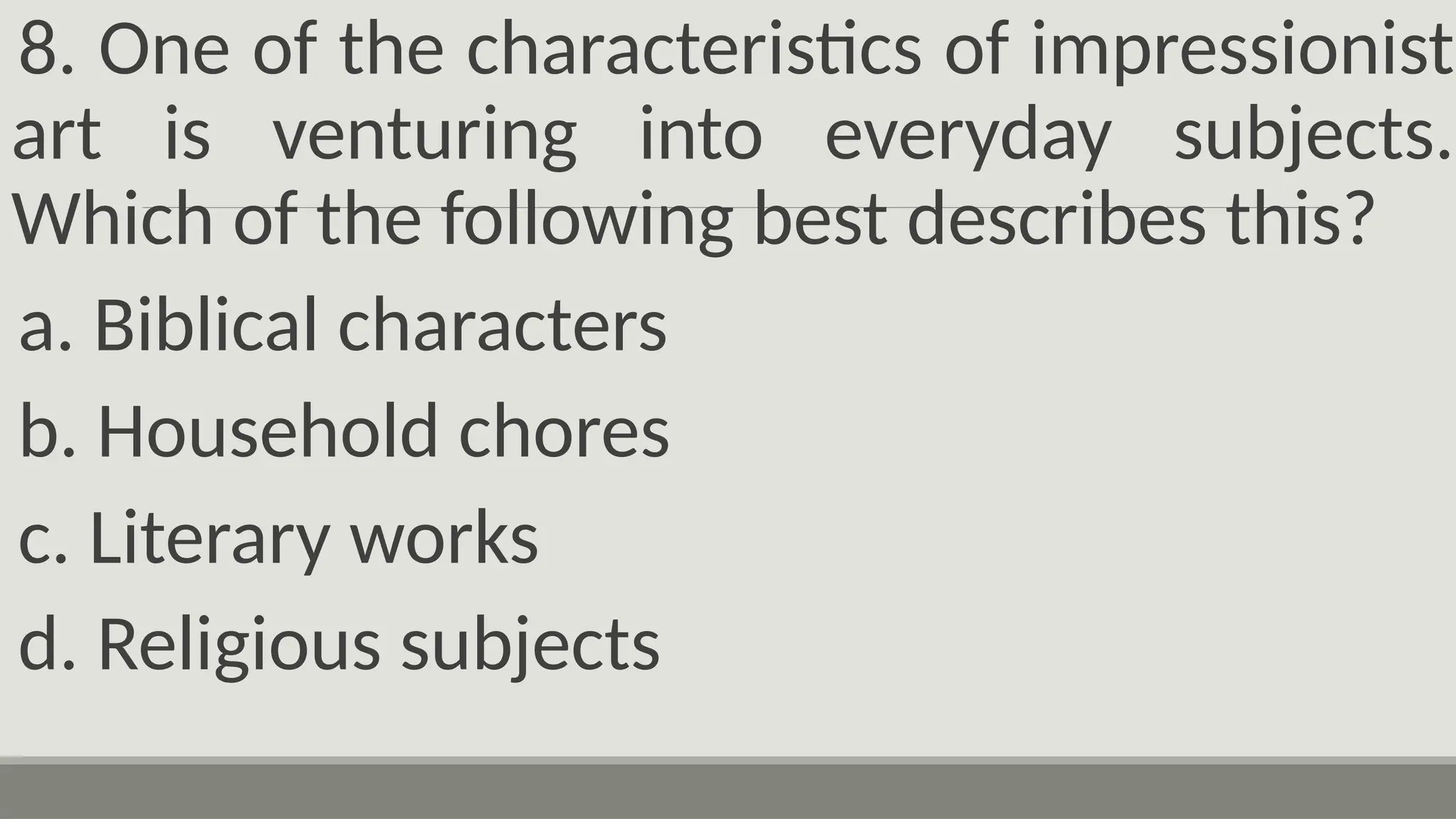 Characteristics of Arts from the Various Art Movements.pptx