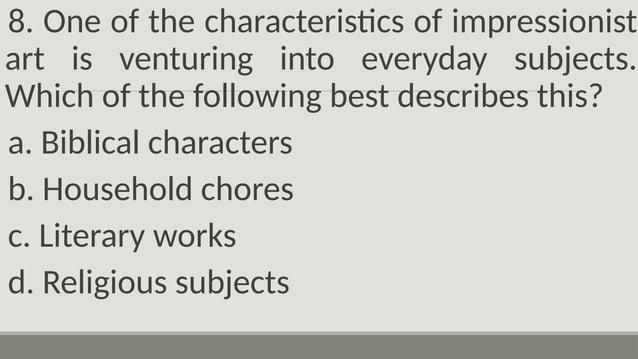 Characteristics of Arts from the Various Art Movements.pptx | Painting ...