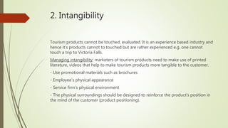 Characteristics of a tourism product | PPT