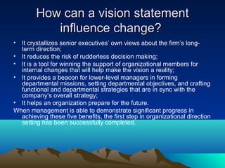 Characteristics of a vision statement:Training | PPT
