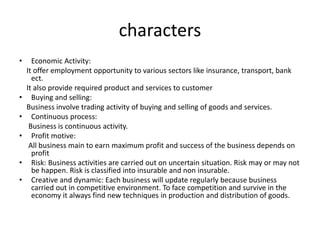 Characteristics of business | PPTX
