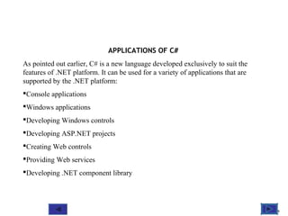 Characteristics of c# | PPT | Programming Languages | Computing
