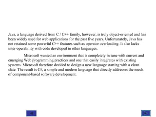 Characteristics of c# | PPT