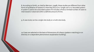 Characteristics of case study | PPTX