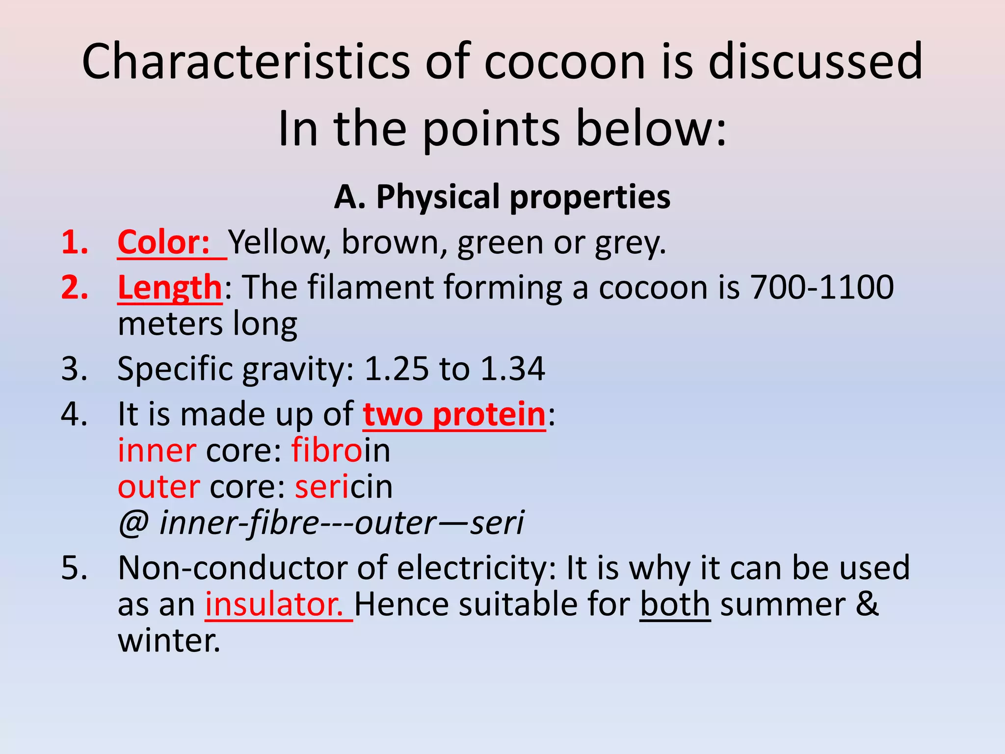 Characteristics of cocoon | PPTX