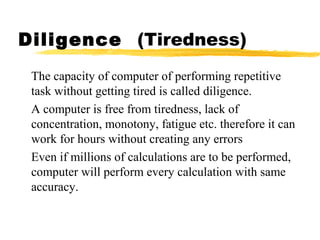 Characteristics ofcomputer | PPT