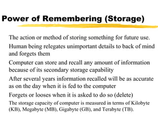 Characteristics ofcomputer | PPT