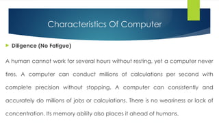 Characteristics of Computer and their types.pptx