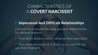 7 Characteristics of A Covert Narcissist | PPT
