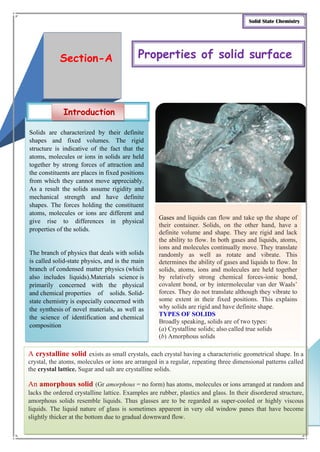 Characteristics of crystalline solid | PDF