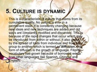 Characteristics of culture | PPTX