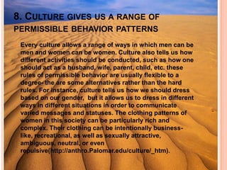 Characteristics of culture | PPTX