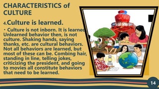 Characteristics of culture | PPTX