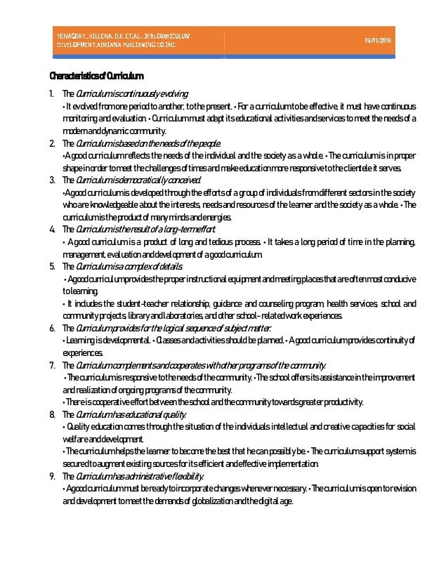 Characteristics Of Curriculum characteristics-of-curriculum