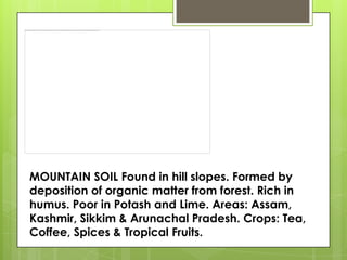 Characteristics of different types of soils | PPTX
