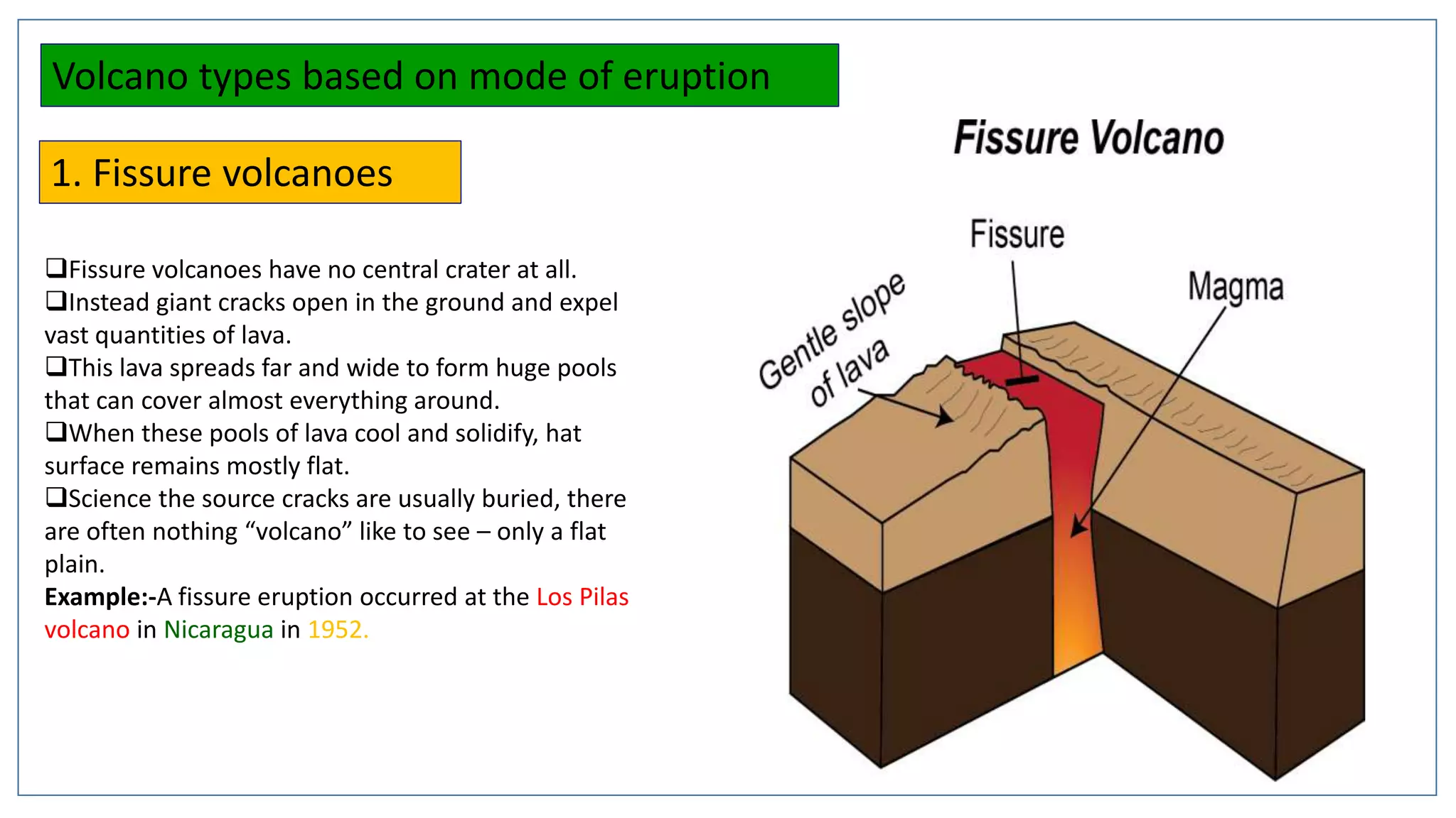 Characteristics of different volcanoes and their types | PPTX