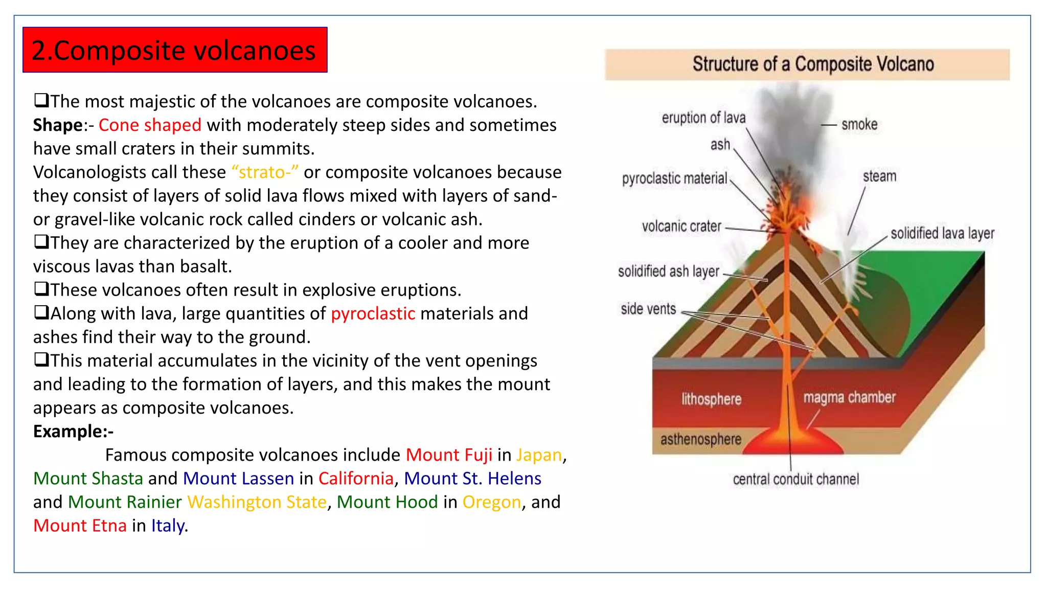 Characteristics of different volcanoes and their types | PPTX