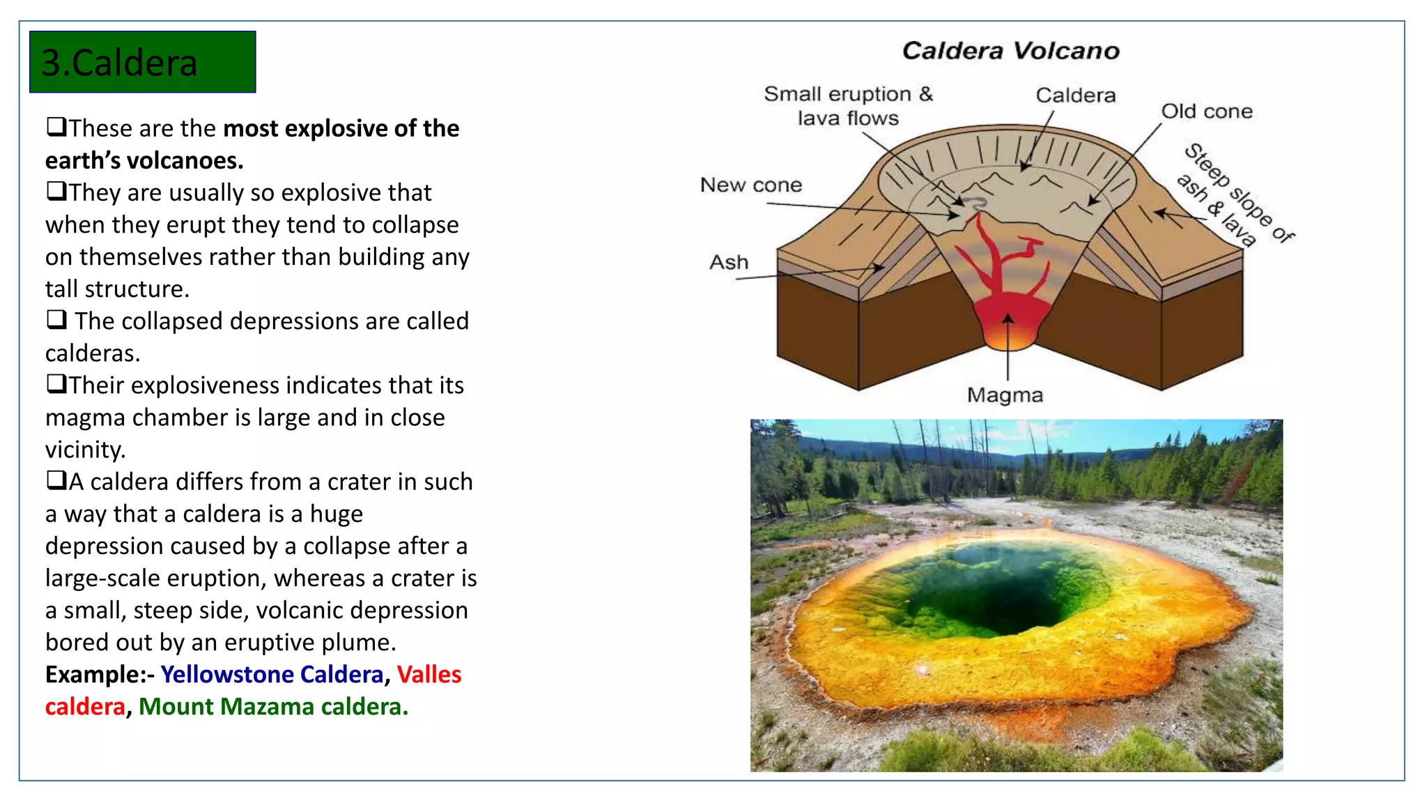 Characteristics of different volcanoes and their types | PPTX