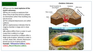 Characteristics of different volcanoes and their types | PPTX