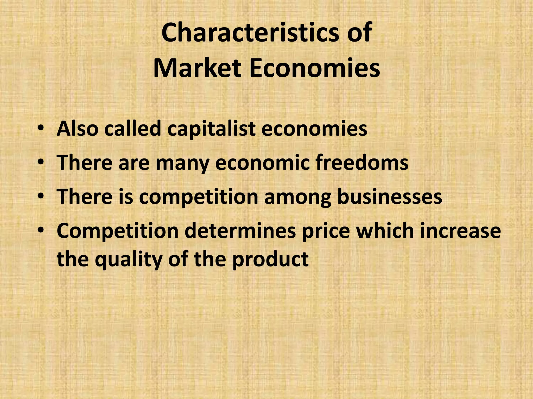 Characteristics of economic systems | PPTX