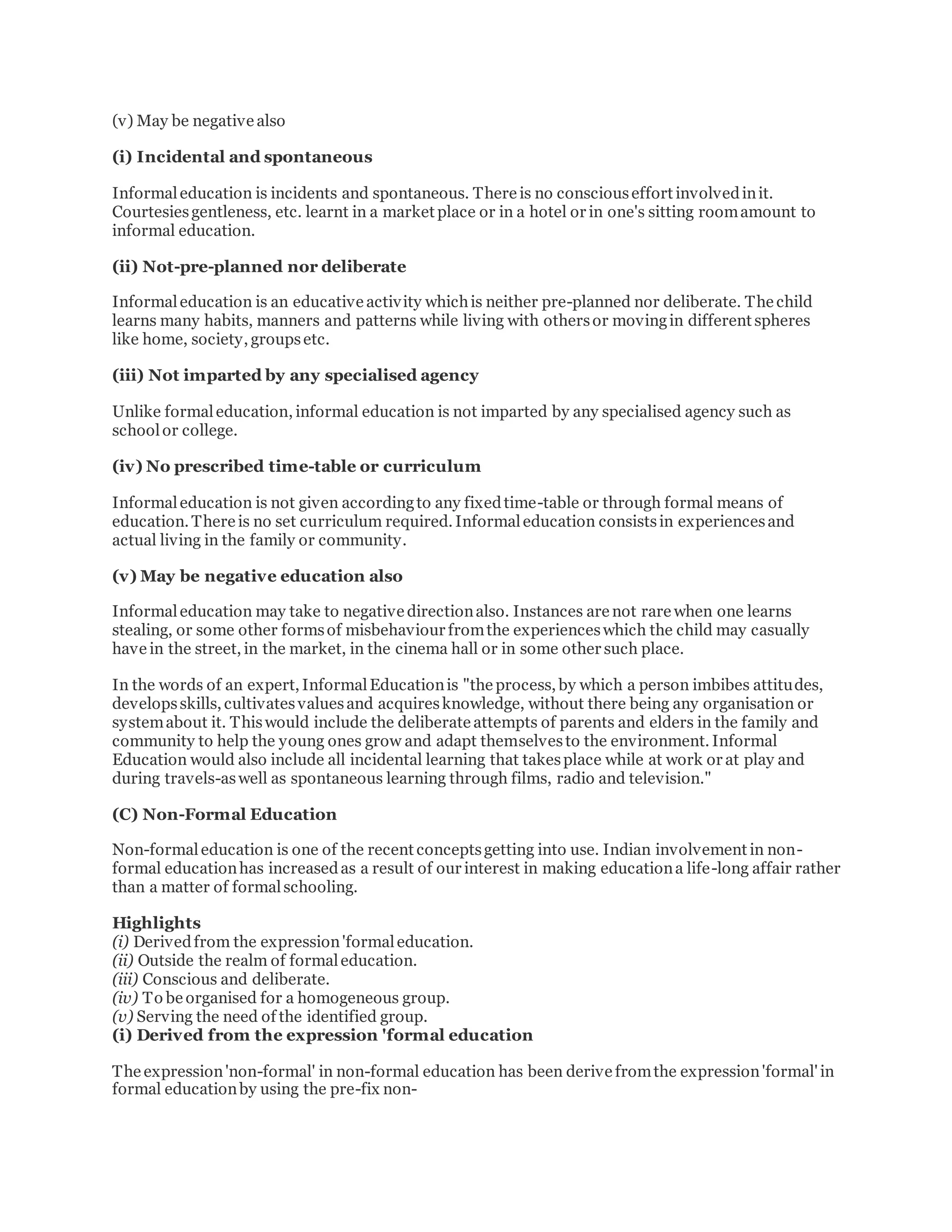 Characteristics of education | DOCX