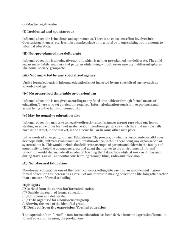 Characteristics of education | DOCX | Educational Assessment | Education