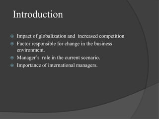 Characteristics of effective international managers | PPT