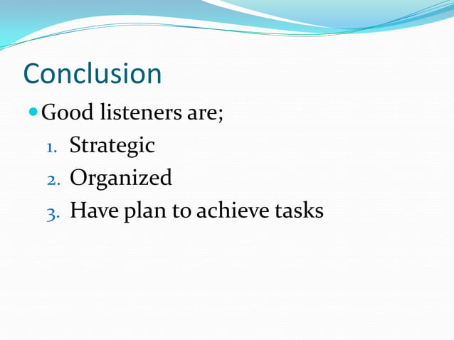 Characteristics of effective listening | PPT