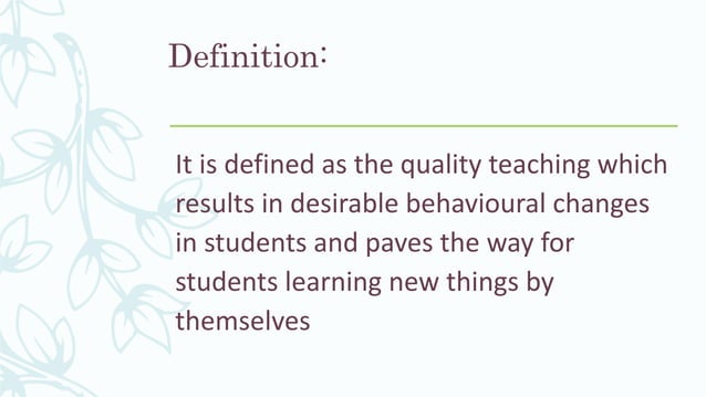 Characteristics of effective teaching | PPTX