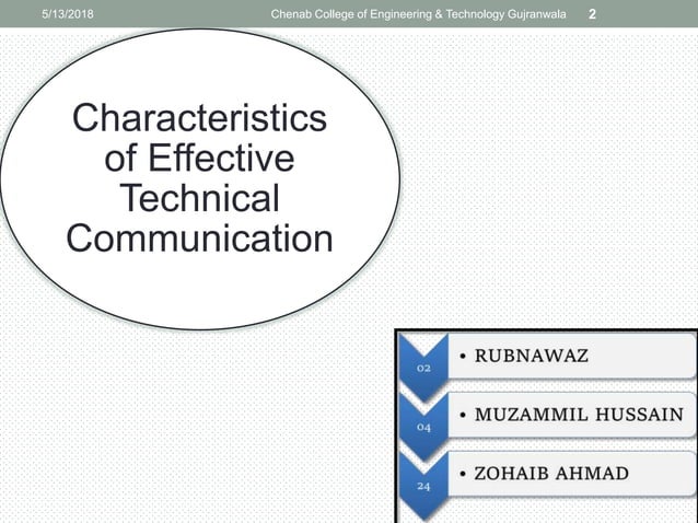 Characteristics of effective technical communication | PPTX